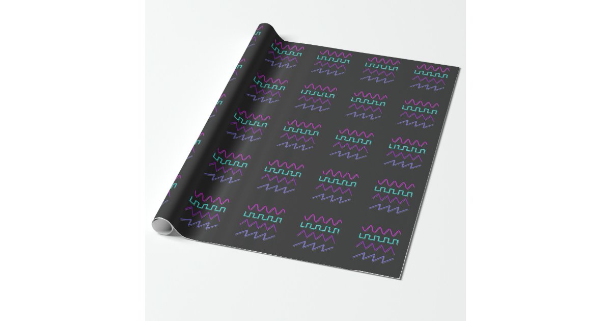 Synthesizer Waveform Synth Rave Analog Music Wrapping Paper | Zazzle