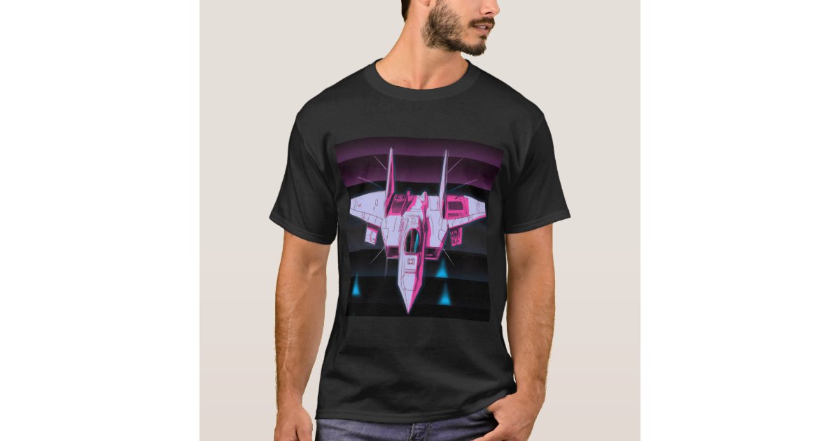 Synthwave Fighter Jet Tee | Zazzle