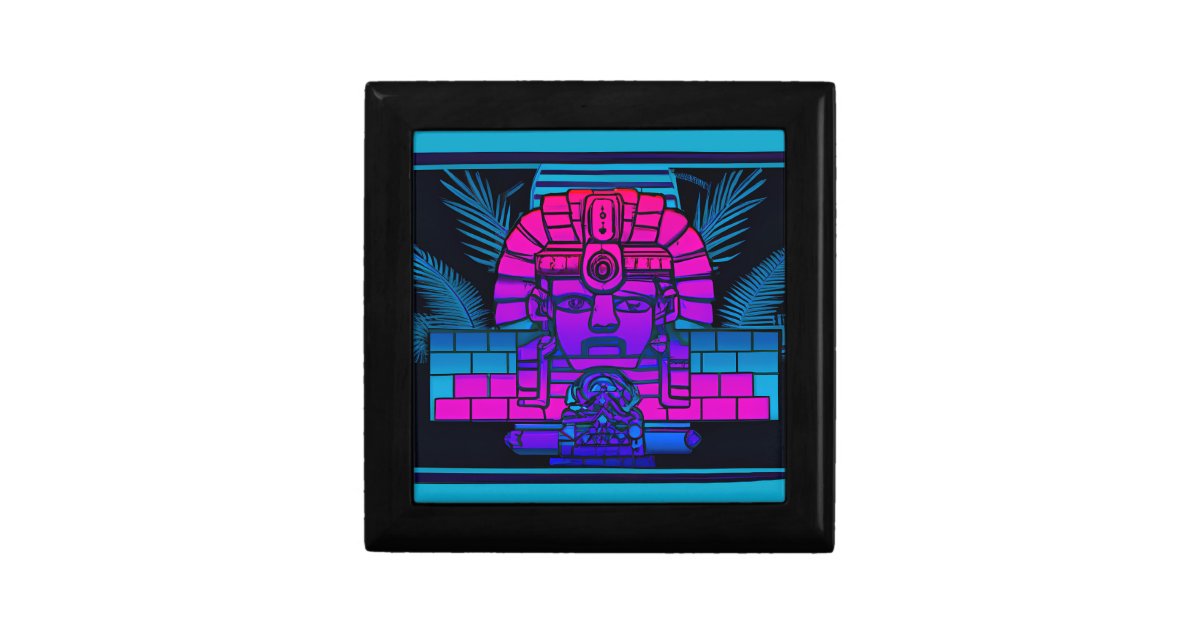Synthwave Pharaoh Gift Box | Zazzle