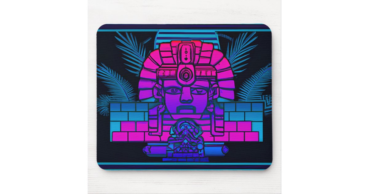Synthwave Pharaoh Mouse Pad | Zazzle