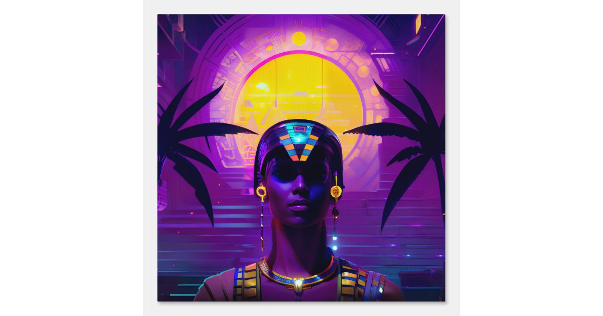 Synthwave Pharaoh Sign | Zazzle