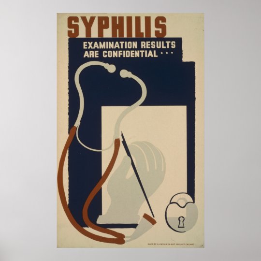 Syphilis Vintage WPA Health Poster | Zazzle.com