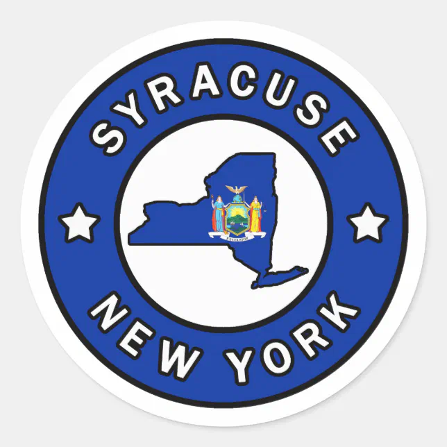 Syracuse New York Classic Round Sticker | Zazzle