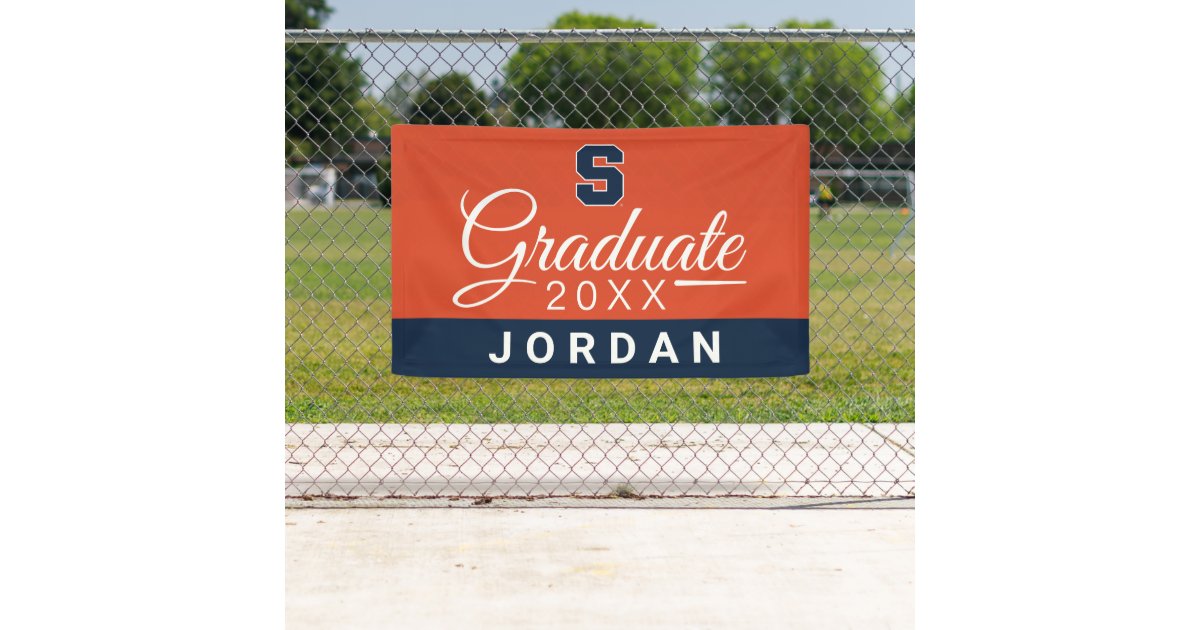 Syracuse University Graduate Graduation Banner | Zazzle