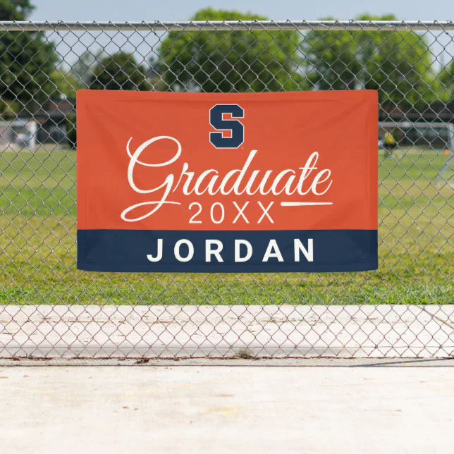 Syracuse University Graduate Graduation Banner | Zazzle