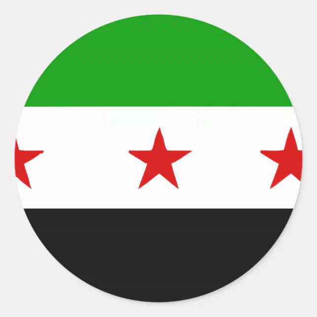 syria classic round sticker | Zazzle