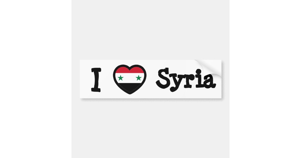 Syria Flag Bumper Sticker | Zazzle