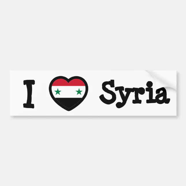 Syria Flag Bumper Sticker | Zazzle