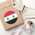 Syria Flag Classic Round Sticker | Zazzle