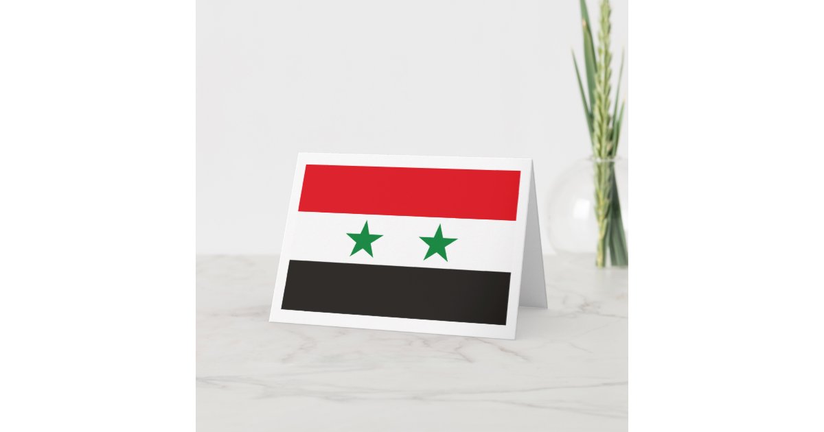 Syria Flag Greeting Card | Zazzle