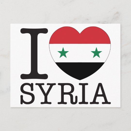 Syria Love v2 Postcard | Zazzle.com