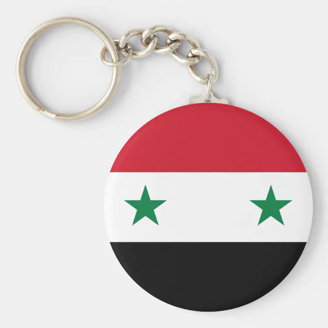 Syria (Syrian) Flag Keychain | Zazzle