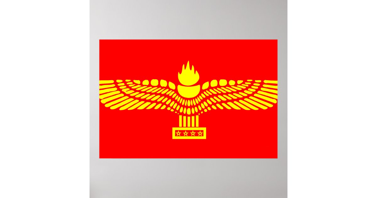 Syriac Aramaic People, Syria flag Poster | Zazzle