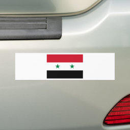 Syrian Arab Republic Flag - Flag of Syria Bumper Sticker | Zazzle