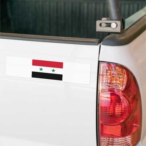 Syrian Arab Republic Flag - Flag of Syria Bumper Sticker | Zazzle