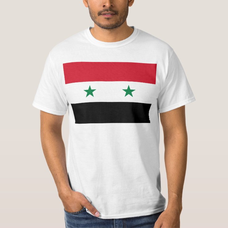 Syrian Arab Republic Flag - Flag of Syria T-Shirt | Zazzle