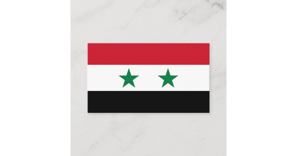 Syrian Flag, Flag of Syria Business Card | Zazzle