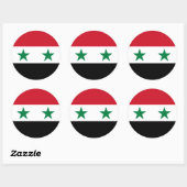 Syrian Flag, Flag of Syria Classic Round Sticker | Zazzle