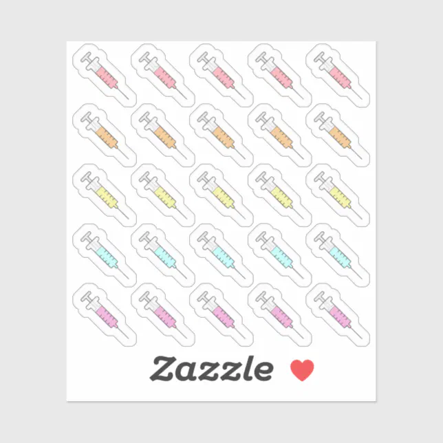 Syringe Shot Diabetic Reminder Medical Planner Sticker | Zazzle