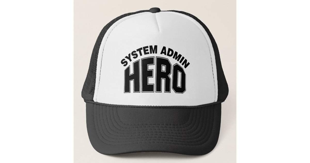 System Admin Hero Trucker Hat | Zazzle