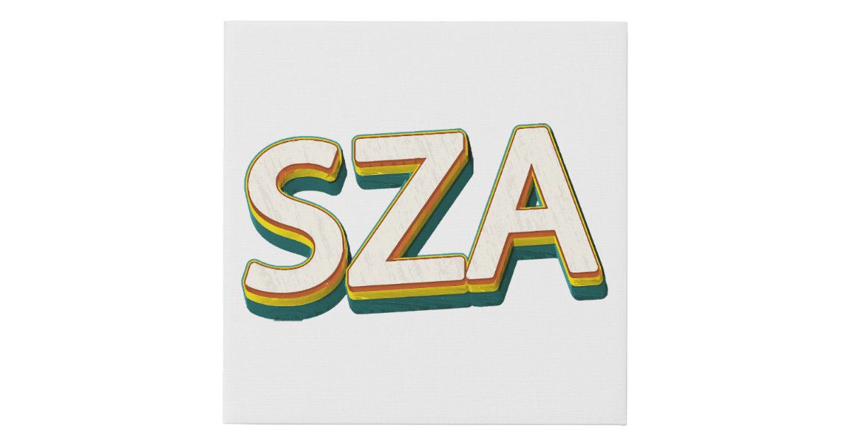 SZA Typography Design Faux Canvas Print | Zazzle