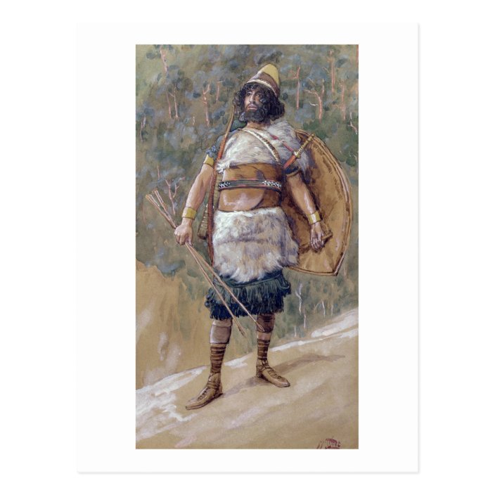 T30121 An Old Testament Warrior (w/c on paper) Postcard | Zazzle.com