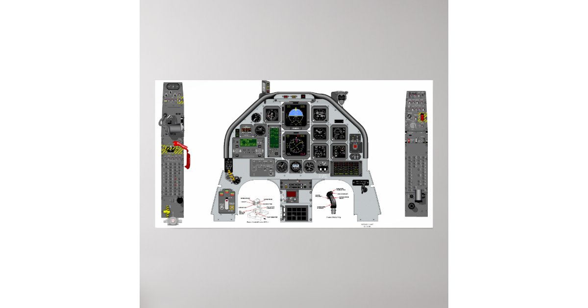 t6 cockpit poster | Zazzle
