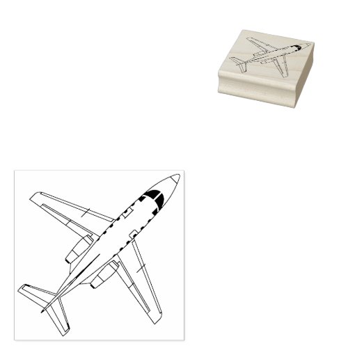 T-1 Jayhawk Training Jet Line Drawing Ink Stamp | Zazzle