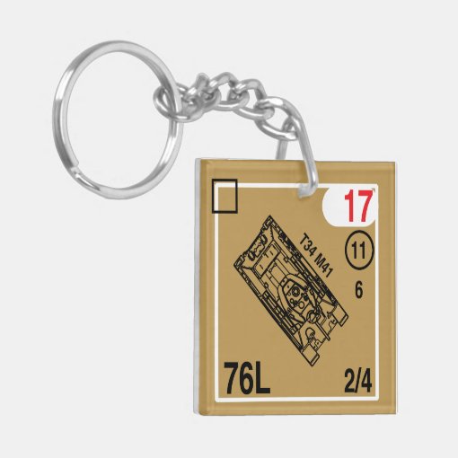 T-34 M41 Keychain Fob | Zazzle