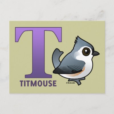 Tufted Titmouse Coloring Page by Birdorable
