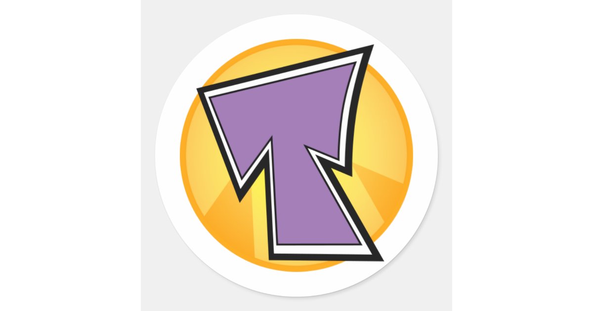 T Logo sticker | Zazzle
