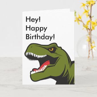 T-Rex Birthday Card | Zazzle