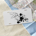 T-Rex (Black and White) License Plate | Zazzle
