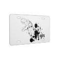 T-Rex (Black and White) License Plate | Zazzle