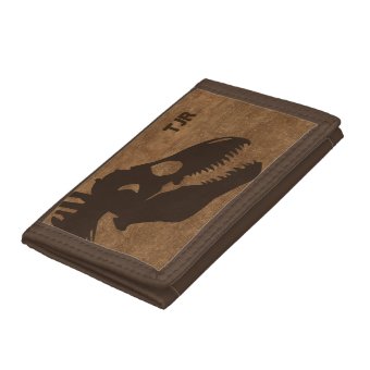 T-Rex Bones Personalized Tri-fold Wallet | Zazzle
