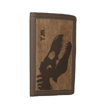 T-Rex Bones Personalized Tri-fold Wallet | Zazzle