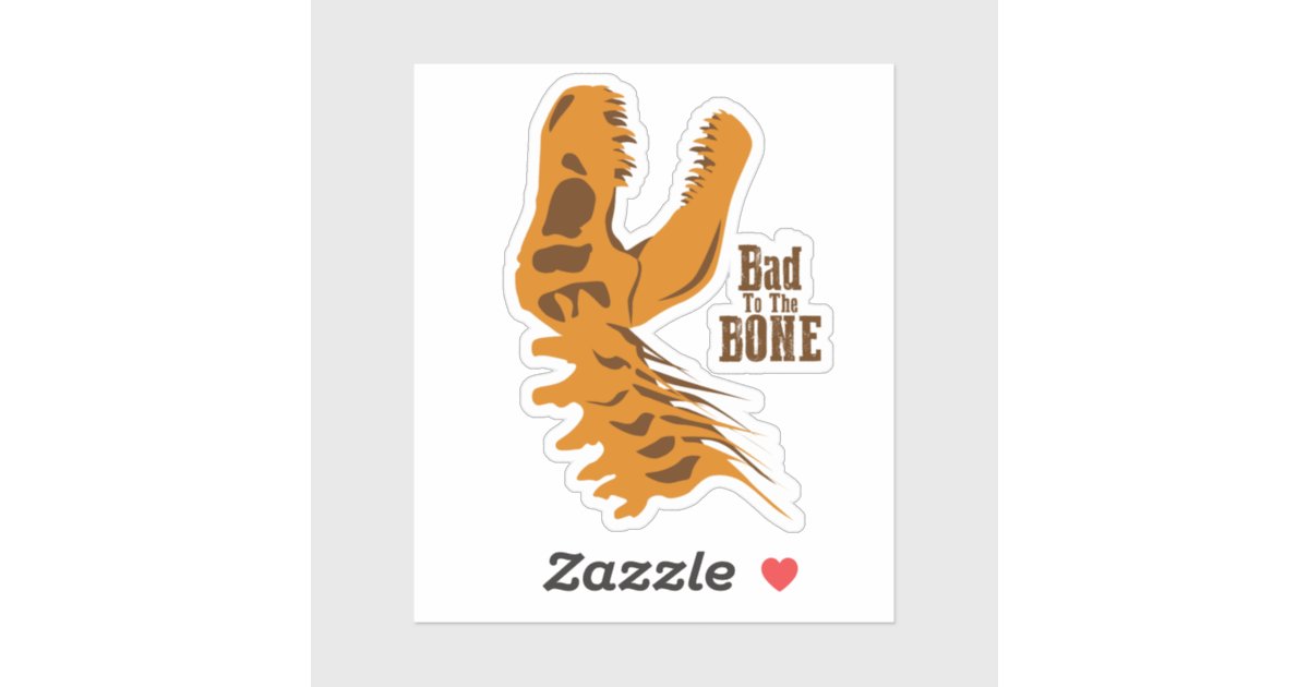 T-Rex Bones Sticker | Zazzle
