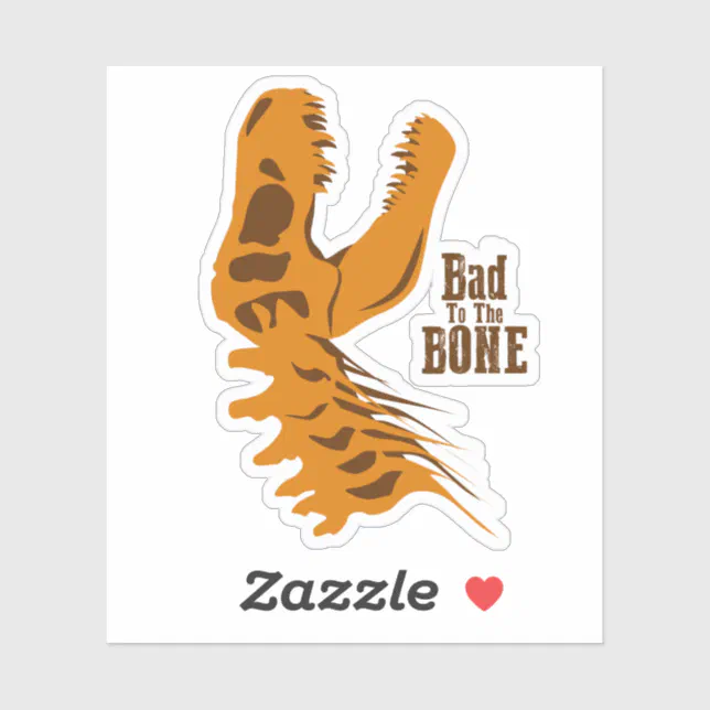T-Rex Bones Sticker | Zazzle