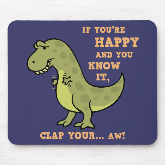 T-Rex Clap II Mouse Pad | Zazzle