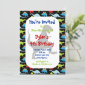 T Rex Dinosaur Birthday Party Invitations | Zazzle