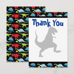 T Rex Dinosaur Birthday Party Thank You Cards | Zazzle