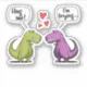 T-Rex Dinosaur Couple Hug Me Valentines Day Funny Sticker | Zazzle