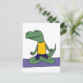 T-Rex Dinosaur Doing Yoga Postcard | Zazzle