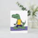 T-Rex Dinosaur Doing Yoga Postcard | Zazzle