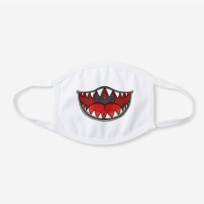 T-rex Dinosaur Mouth Kids Cartoon White Cotton Face Mask | Zazzle.com