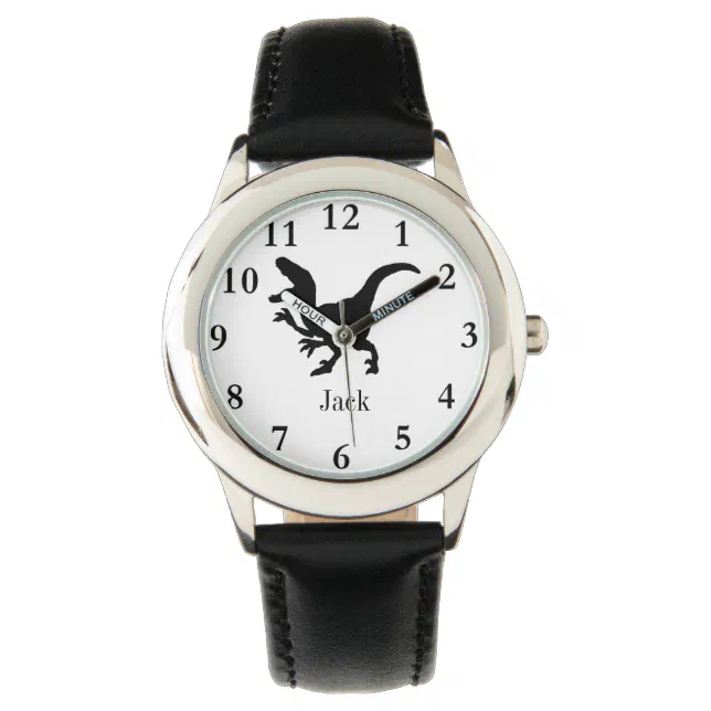 T Rex Dinosaur Personalized Name Boys Watch | Zazzle