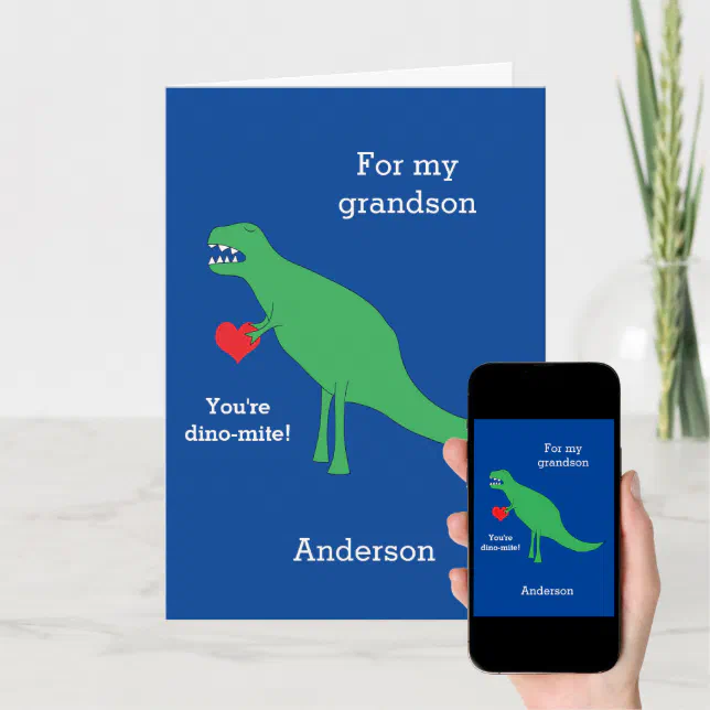 T-rex Dinosaur Valentine's Day Card | Zazzle