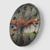 T-Rex Large Clock | Zazzle