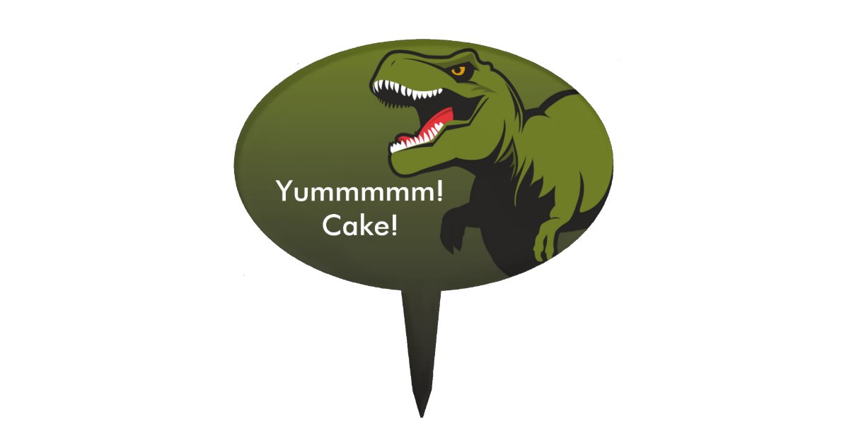 T-Rex Personalized items Cake Topper | Zazzle