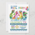 T-Rex Pool Party Birthday Invitation | Zazzle